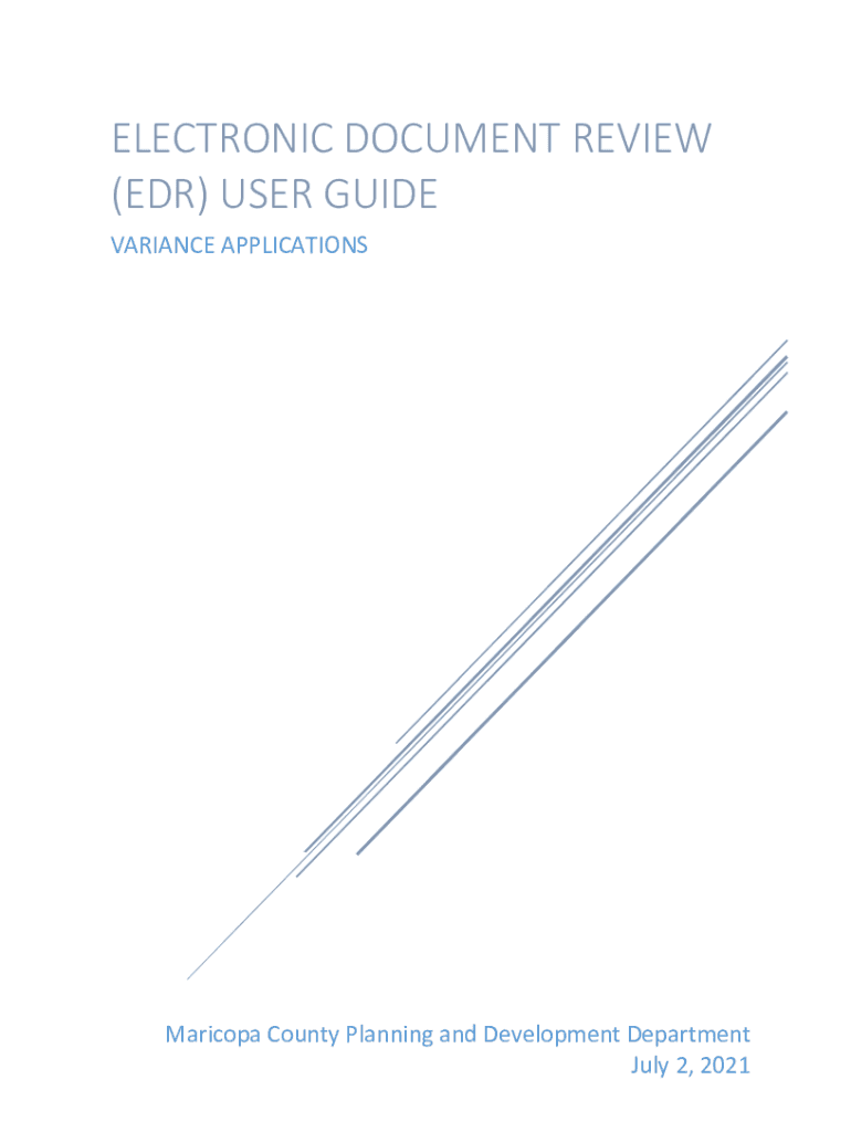 Fillable Online electronic document review (EDR) user guide. VARIANCE ...