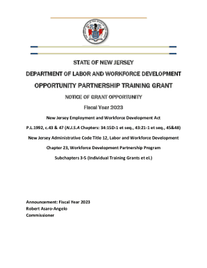 Fillable Online DEPARTMENT OF LABOR AND WORKFORCE DEVELOPMENT Fax Email ...