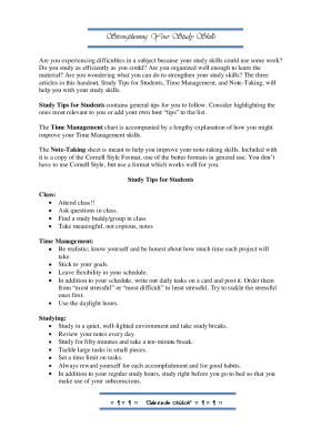 Fillable Online The Top 6 Study Skills For High School Students10 Steps ...