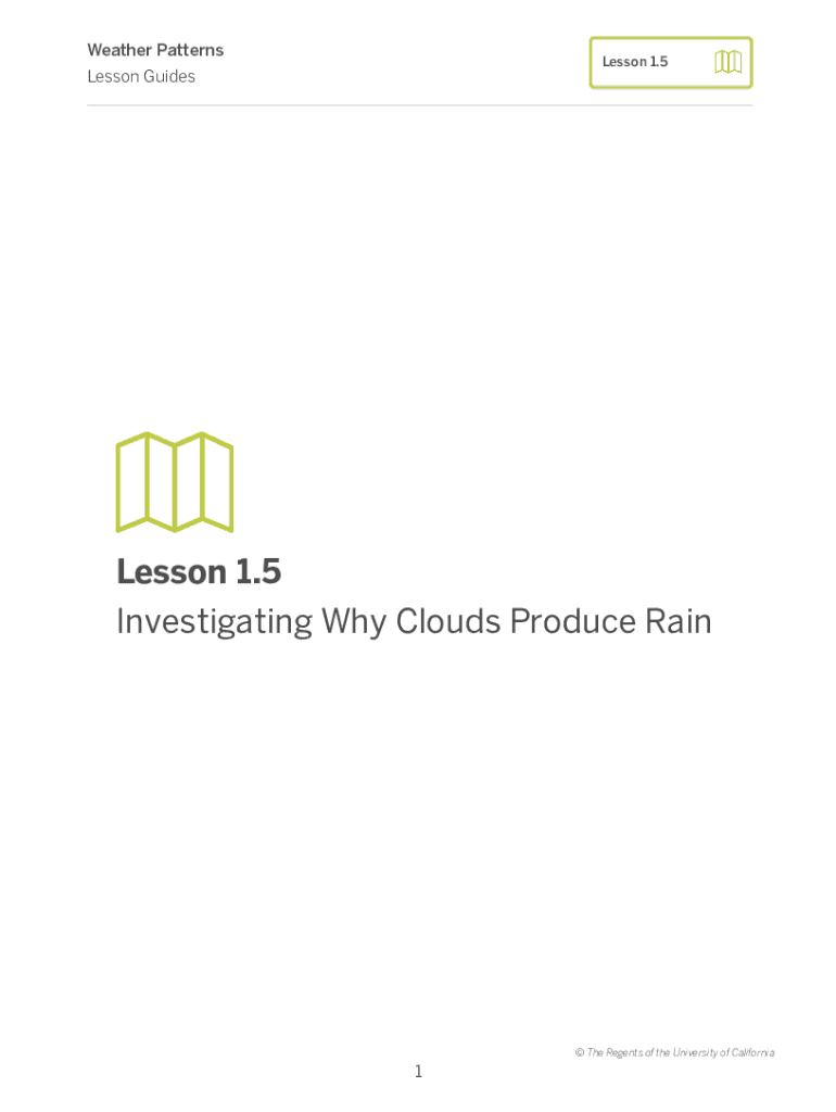 Fillable Online Lesson 1.5 Investigating Why Clouds Produce Rain - Amplify Fax Email Print ...
