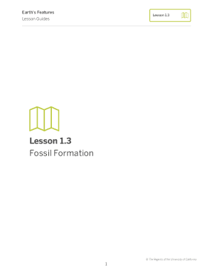 Fillable Online Learning About Fossils Through Hands-On Science ...