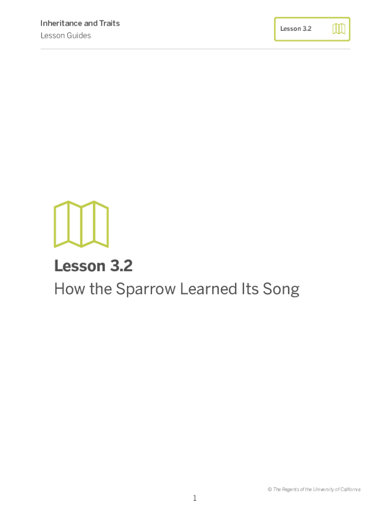 Fillable Online Lesson 3.2 How the Sparrow Learned Its Song - Amplify ...