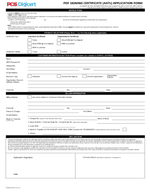 Fillable Online Document Signing Certificates - DigiCertDocument ...