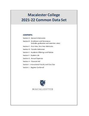 Fillable Online Common Data Set 2021-2022 A. General ...