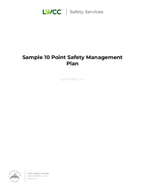 Fillable Online 5+ SAMPLE Project Safety Management Plan in PDF10 ...