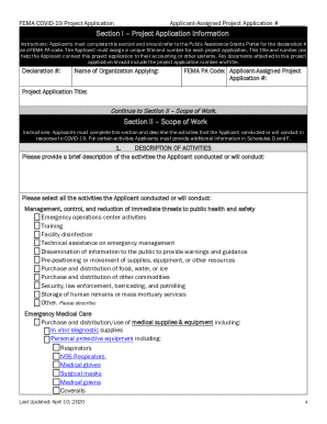 Fillable Online FEMA Public Assistance Application Fax Email Print ...