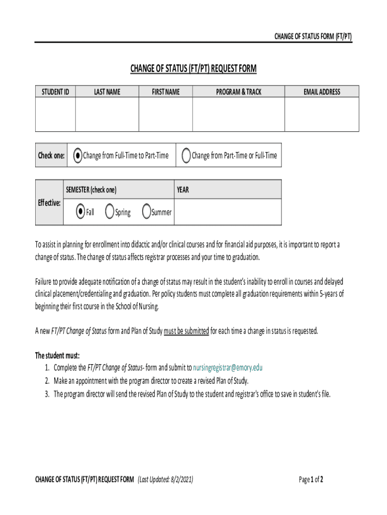 Fillable Online assets-global.website-files.com...CHANGE OF STATUS (FT ...