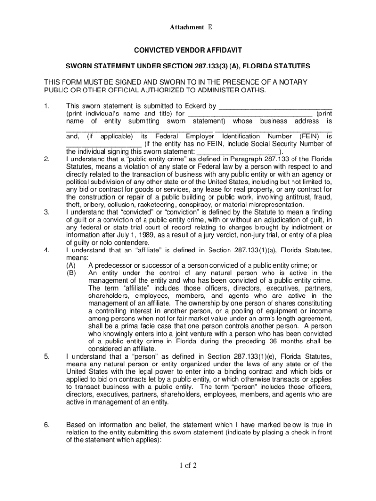 Fillable Online vdocuments.mxconvicted-vendor-affidavit-swornconvicted ...