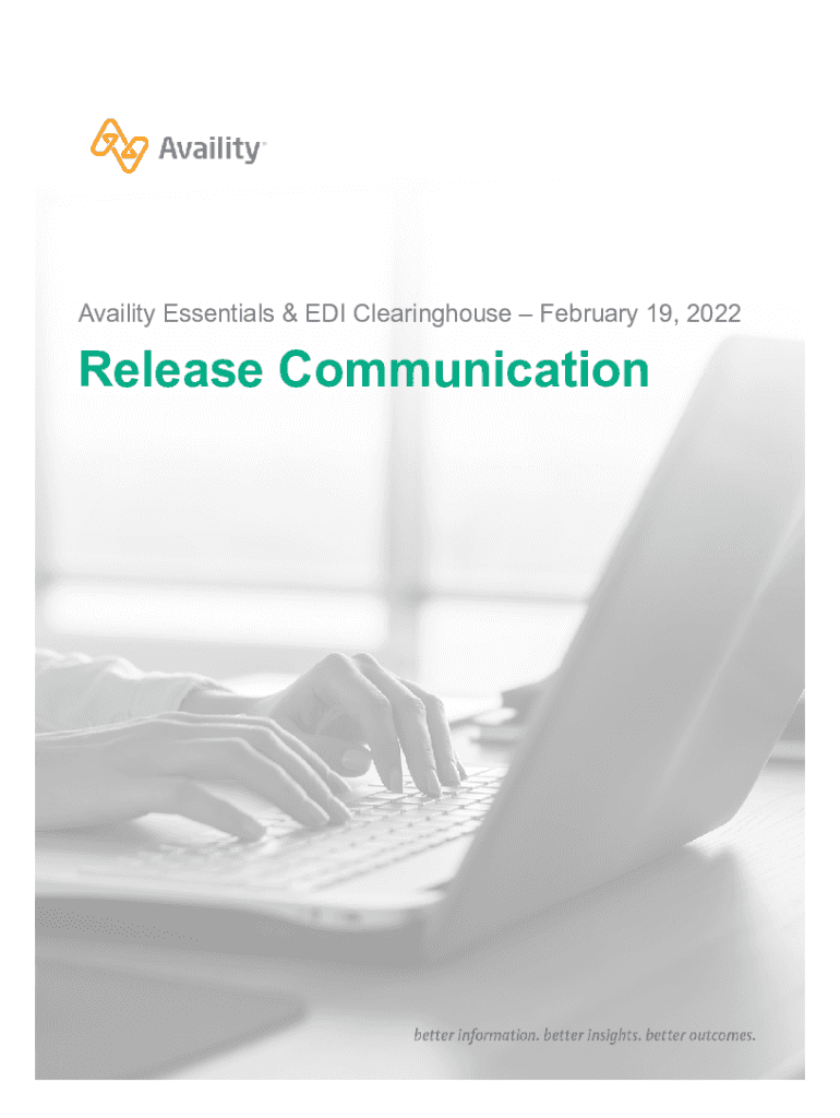 Fillable Online Availity EDI ClearinghouseEDI Connection Services ...