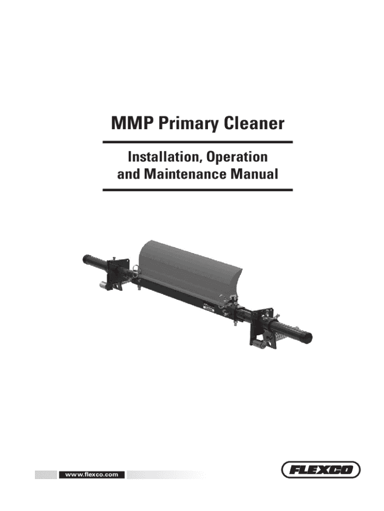 Fillable Online FLEXCO MMP PRECLEANER INSTALLATION, OPERATION AND ...
