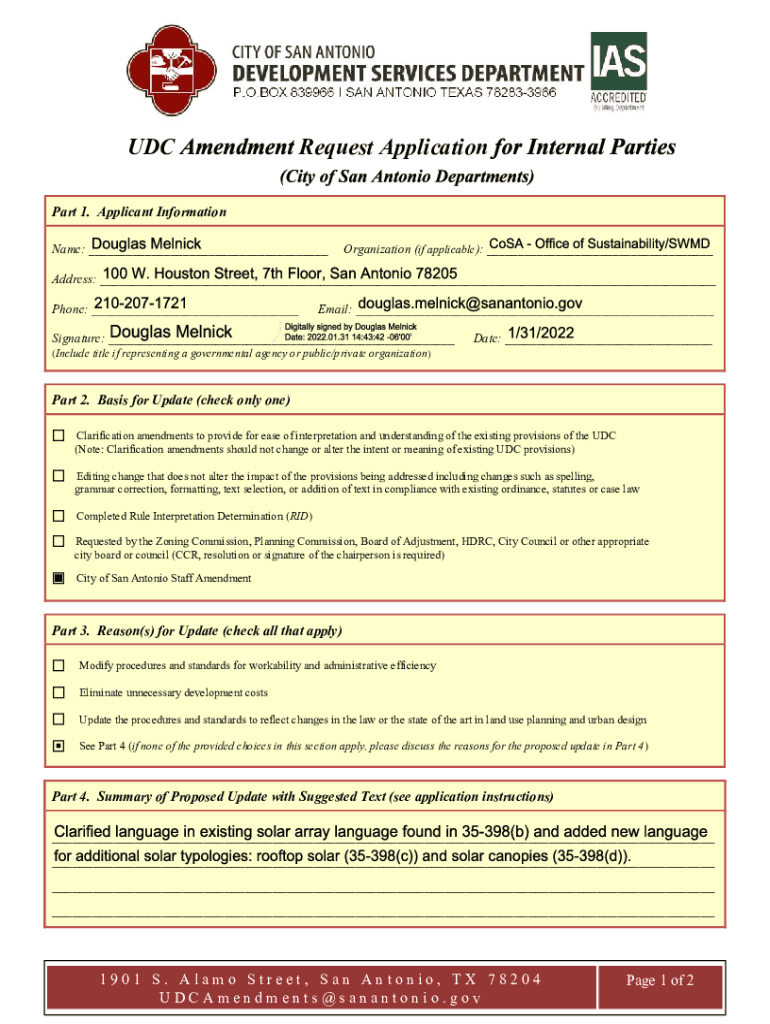 Fillable Online City of San Antonio Staff Amendment Fax Email Print ...