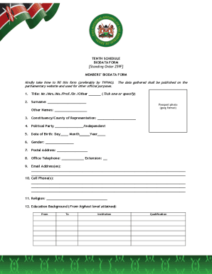 Fillable Online 11+ Biodata Format for Job PDF & Word Free Download ...