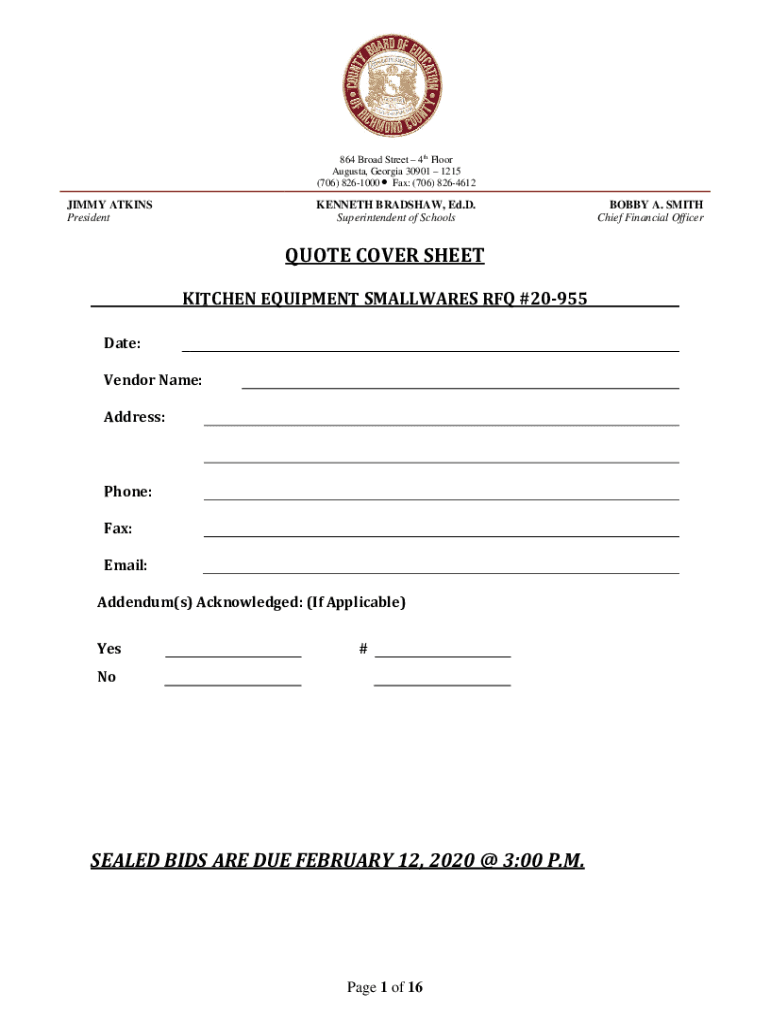 Fillable Online ssl.doas.state.ga.usgprdownloadAttachmentBID COVER ...