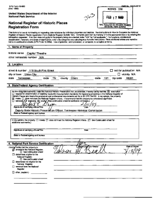 Fillable Online National Register of Historic Places Registration Form ...