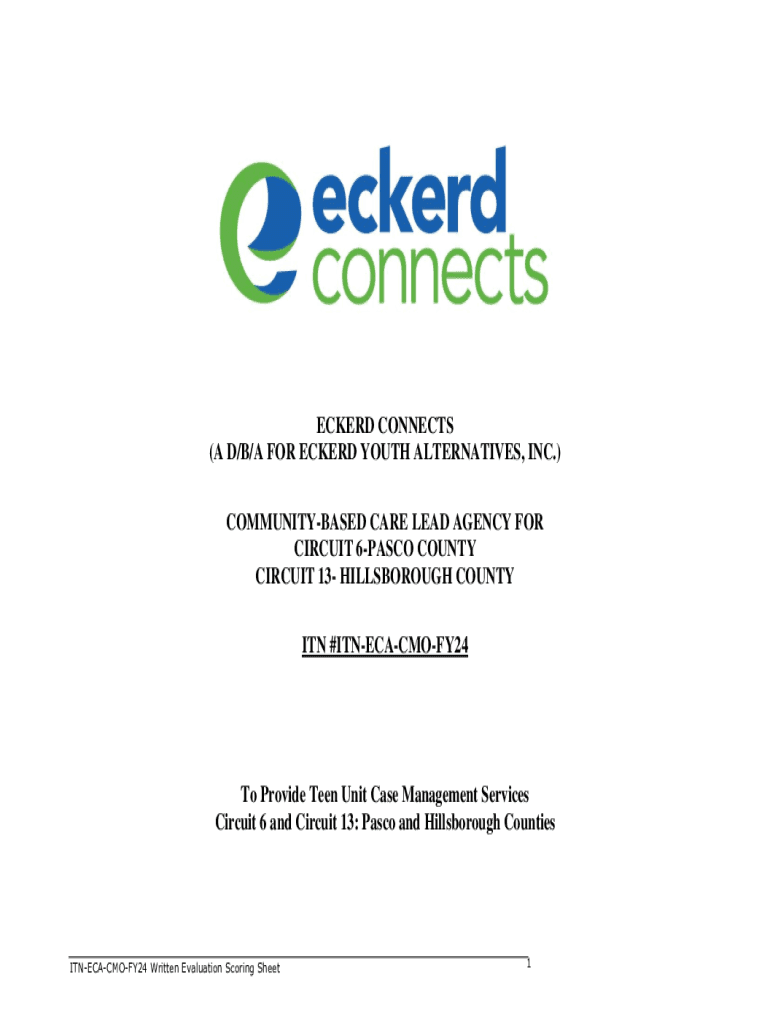 Fillable Online ECKERD CONNECTS (A D/B/A FOR ECKERD YOUTH ... Fax Email ...