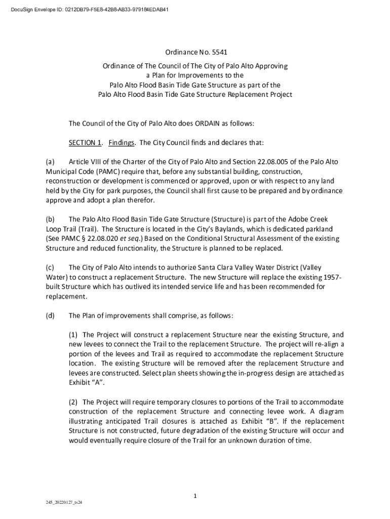 Fillable Online Ordinance No. 5541 Ordinance of The Council of The City ...