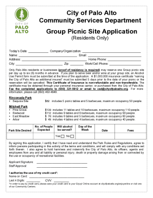 Fillable Online Group Picnic Form2.doc Fax Email Print - pdfFiller