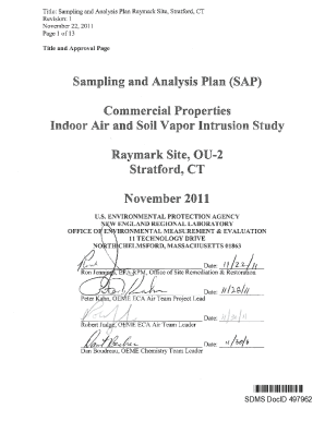 Fillable Online Sampling and Analysis Plan (SAP) Commercial Properties ...