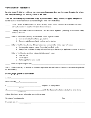 Fillable Online A Guide to Residency Verification Letter (Free ...