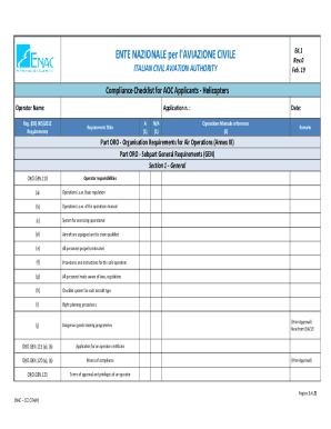Fillable Online Enac - Italian Civil Aviation Authority Fax Email Print ...