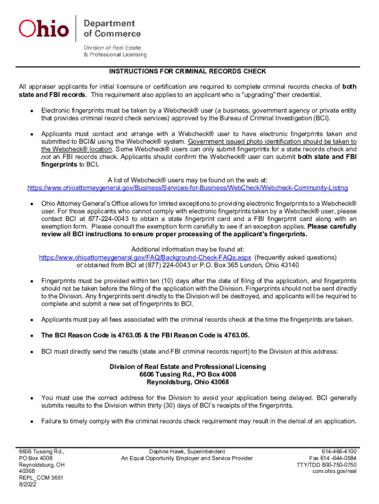 Fillable Online com ohio com.ohio.govwpswcmINSTRUCTIONS FOR CRIMINAL ...