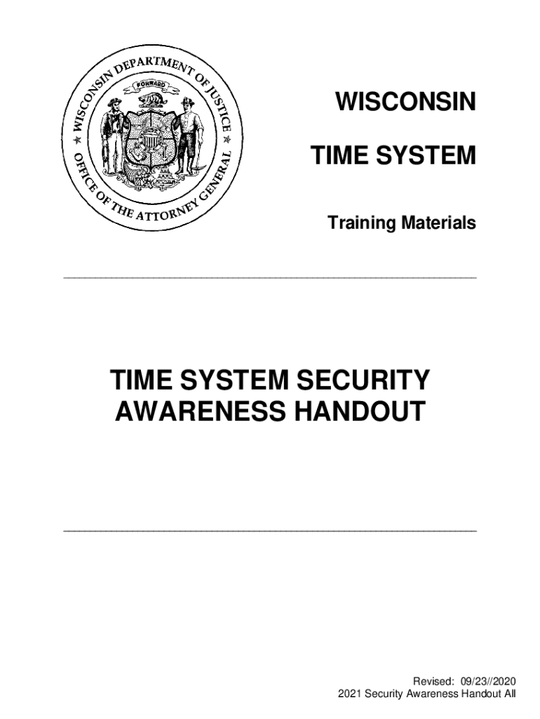 Fillable Online TIME SYSTEM SECURITY AWARENESS HANDOUT Fax Email Print ...
