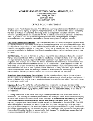 Fillable Online CPS Office Policy Statement Fax Email Print - pdfFiller