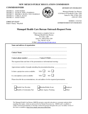 Fillable Online outreach form.doc Fax Email Print - pdfFiller