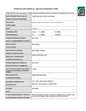 Fillable Online FFURFLEN GAIS ADRAN 58 / SECTION 58 REQUEST FORM Fax ...