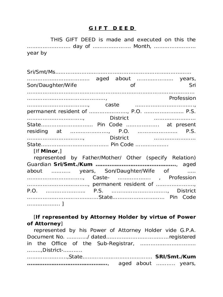 Gift Deeds : A complete Guide with examples - Transfer of PropertyGift Deed of Property ...