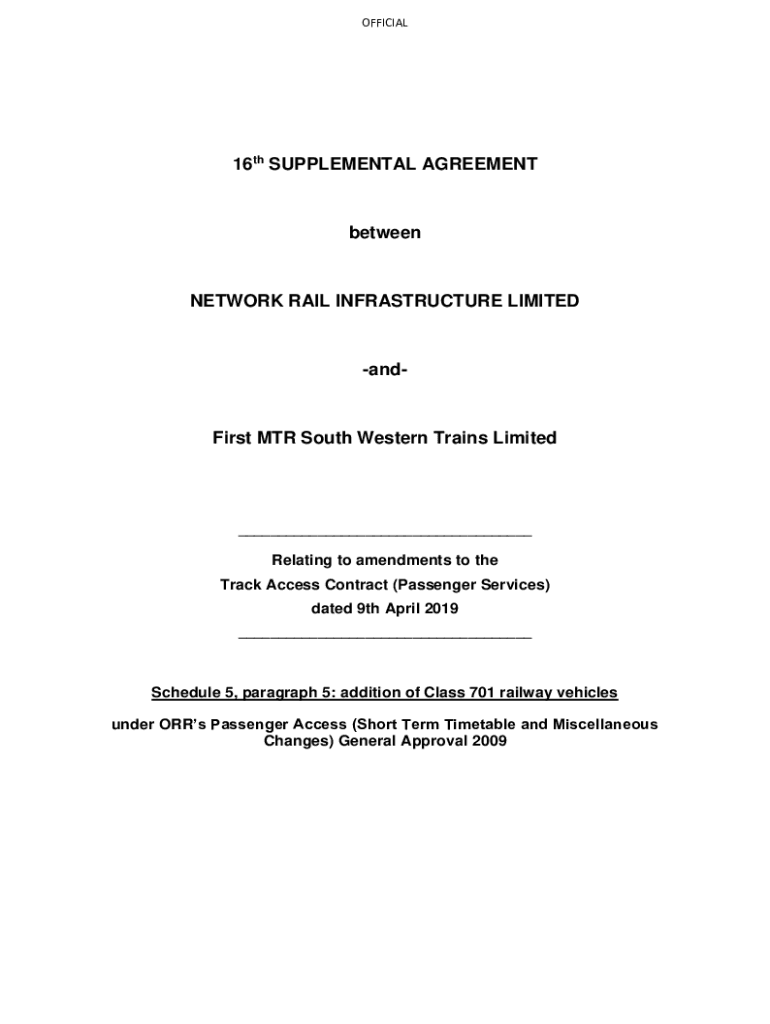 Fillable Online First MTR South Western Trains Limited Section 22 16th ...