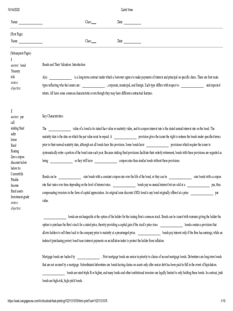 Fillable Online Solved First Page) Name: Class:Date: (Subsequent Pages)Chegg.com Fax Email Print ...