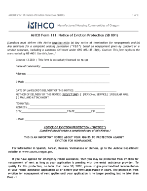 Fillable Online Updated Safe Harbor Protections From Nonpayment ...