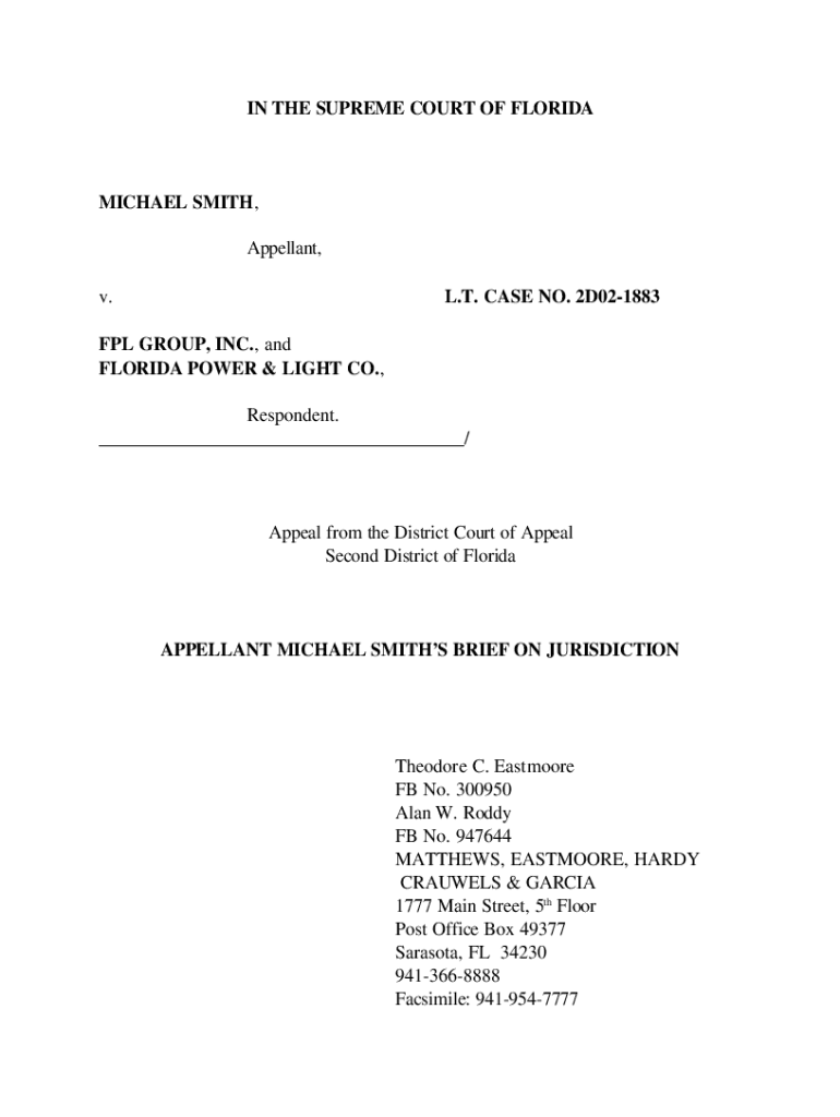 Fillable Online supremecourt.flcourts.govcontentdownloadIN THE SUPREME ...