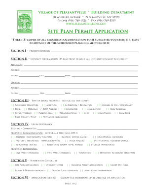 Fillable Online Site Plan Permit Application Fax Email Print - pdfFiller