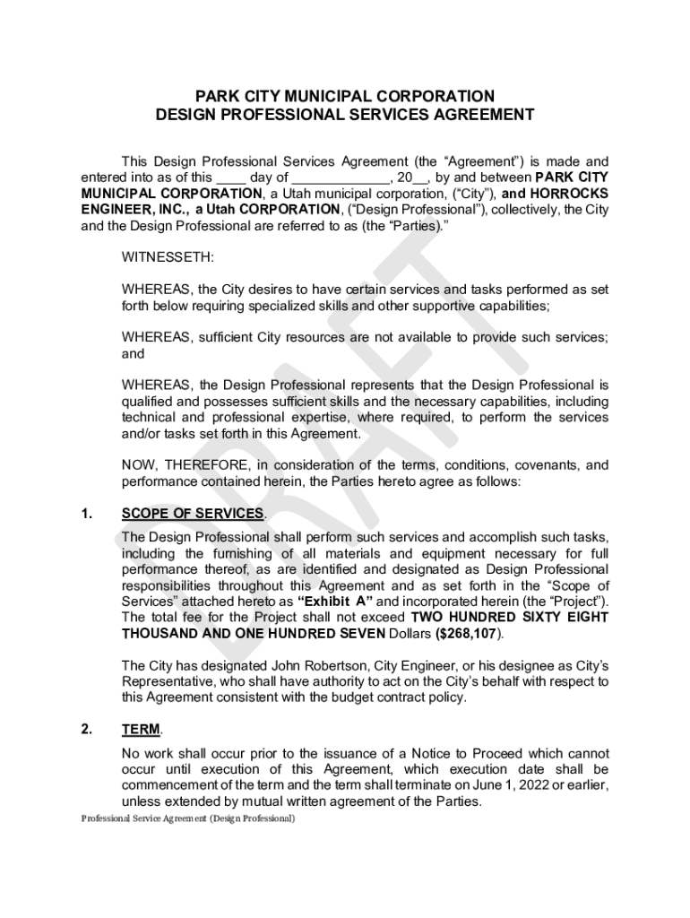 Fillable Online Design Professional Service Agreement Template - AWS Fax Email Print - pdfFiller