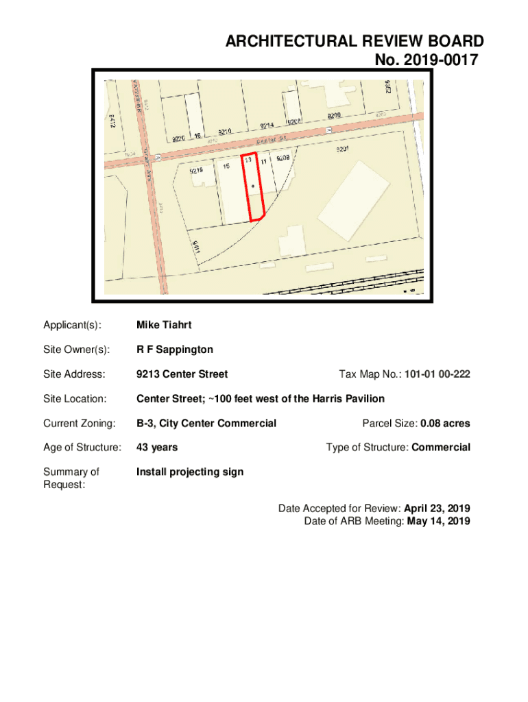 Fillable Online Architectural Review Board - Community Services ...