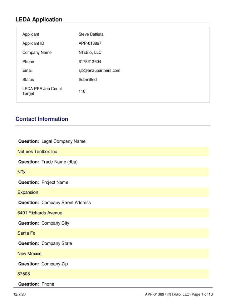Fillable Online LEDA Application Fax Email Print - pdfFiller