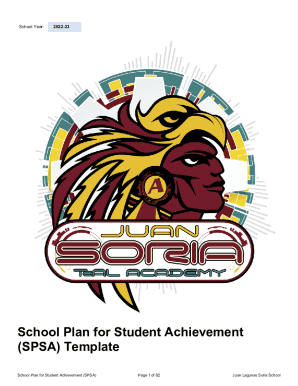 Fillable Online 2022-23 School Plan for Student Achievement (SPSA ...