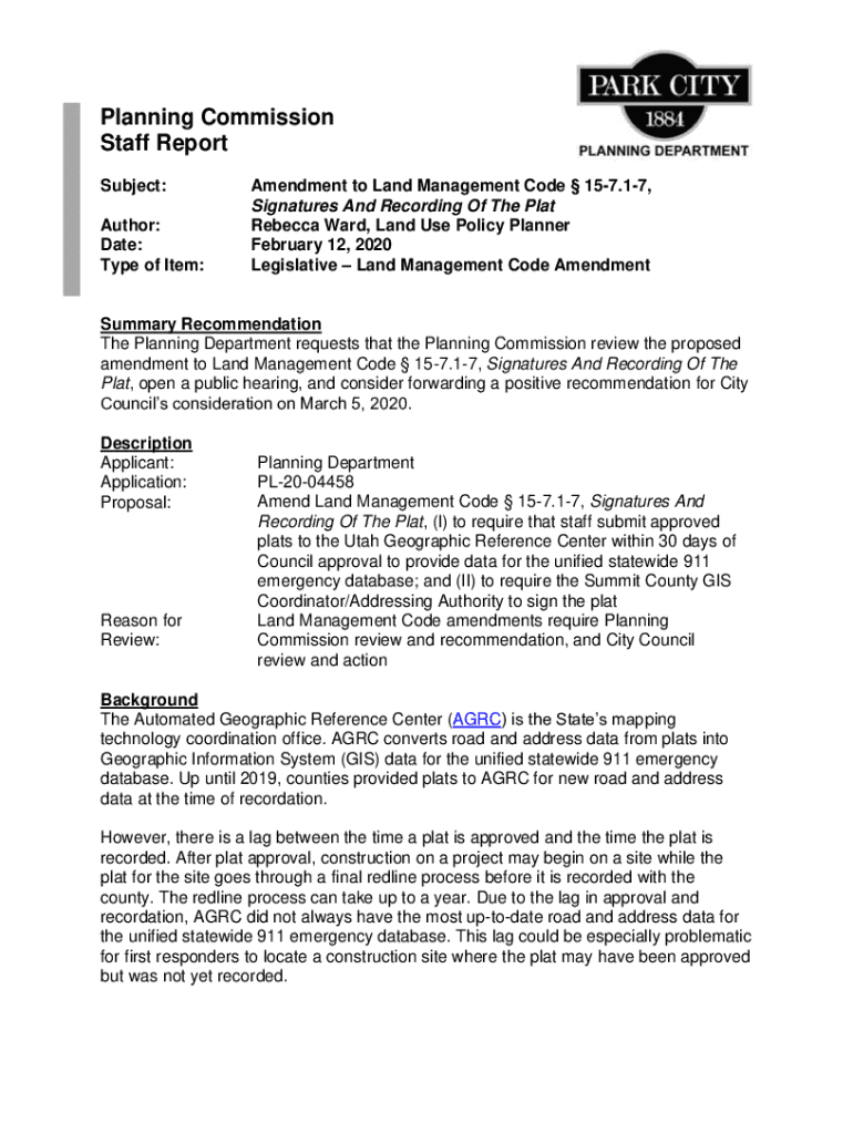Fillable Online Planning Commission Staff Report Template - Pleasanton ...