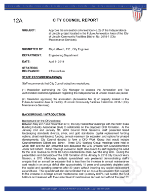 Fillable Online CITY COUNCIL REPORT - AWS Fax Email Print - pdfFiller