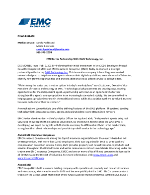 Fillable Online EMC Forms Partnership with DAIS Tech Fax Email Print ...