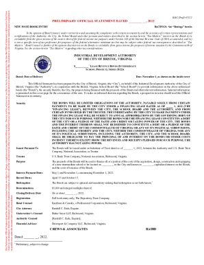 Fillable Online preliminary official statement dated , 2022 - AWS Fax ...