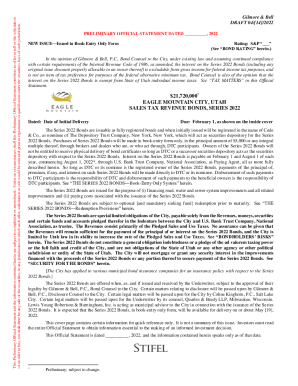 Fillable Online preliminary official statement dated , 2022 - AWS Fax ...
