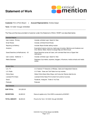 Fillable Online Statement of Work - Amazon AWS Fax Email Print - pdfFiller