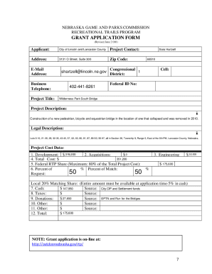 Fillable Online GRANT APPLICATION FORM - AWS Fax Email Print - pdfFiller