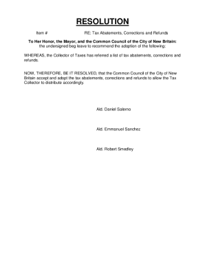 Fillable Online Draft Sample Resolution to Honor Public Service of ...