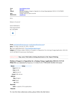 Fillable Online Petition of Support or Opposition for a Zoning Change ...