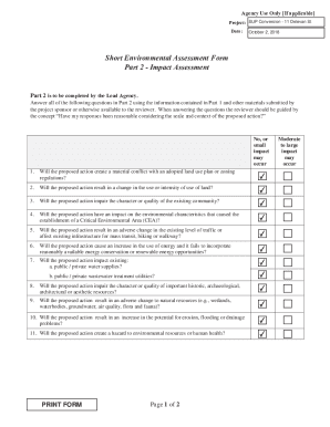 Fillable Online Short Environmental Assessment Form Part 2 - Amazon AWS ...