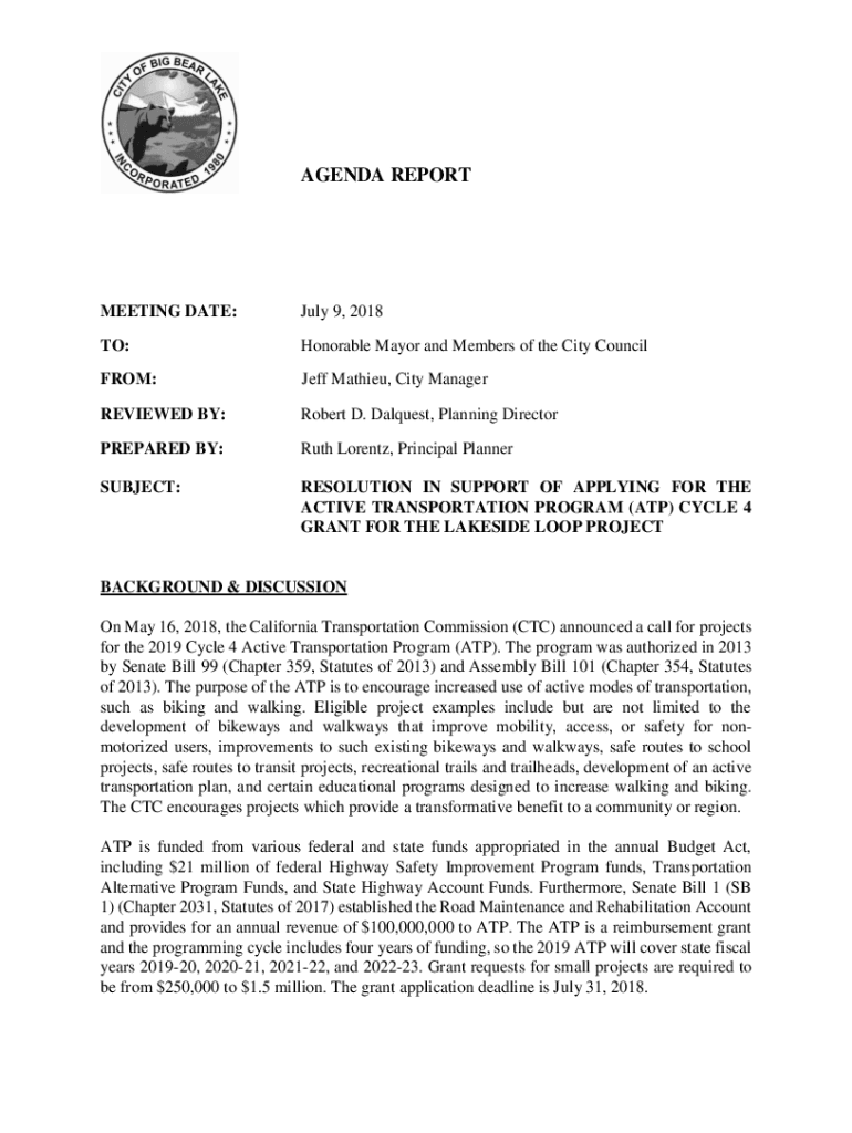 Fillable Online AGENDA REPORT. Honorable Mayor and Members of City Council John Kuehl ... Fax ...